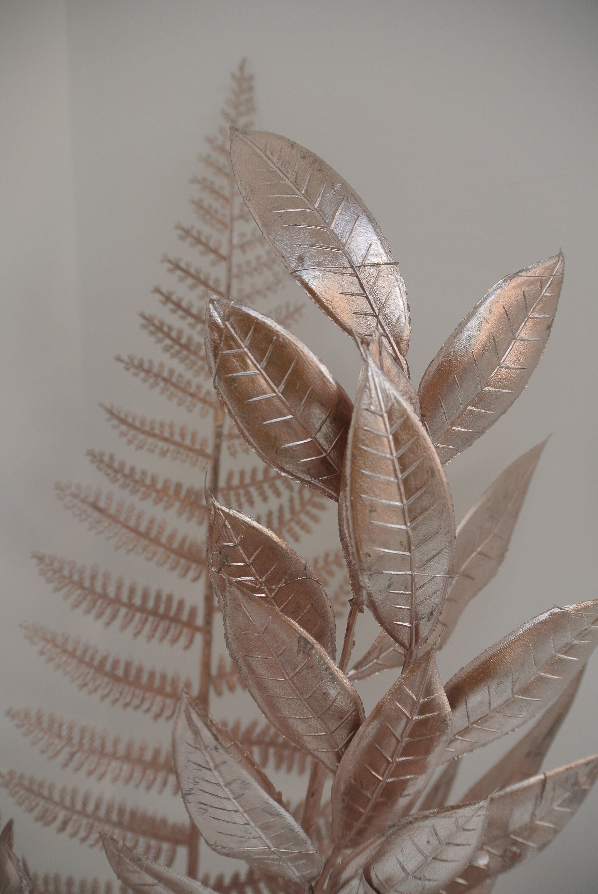 Rose Gold Foliage Rose Gold Eucalyptus Rose Gold Fern Cake | Etsy