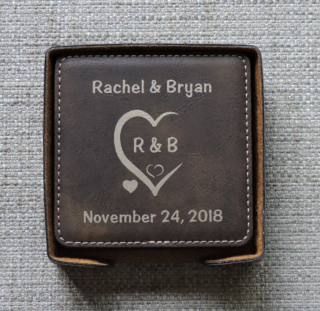 Custom Personalized Drink Coasters Personalized, Coasters Set Heart ...