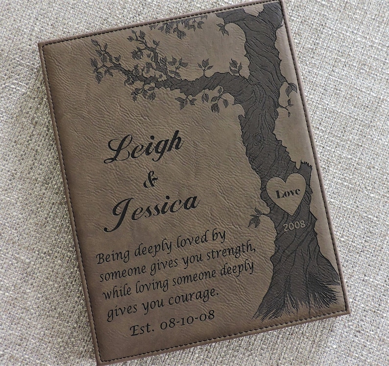 Leather Anniversary Gift Personalized Leather Poem With | Etsy