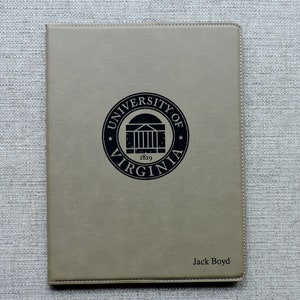 School Logo Portfolio Notebook Personalized, Custom Folio With College ...