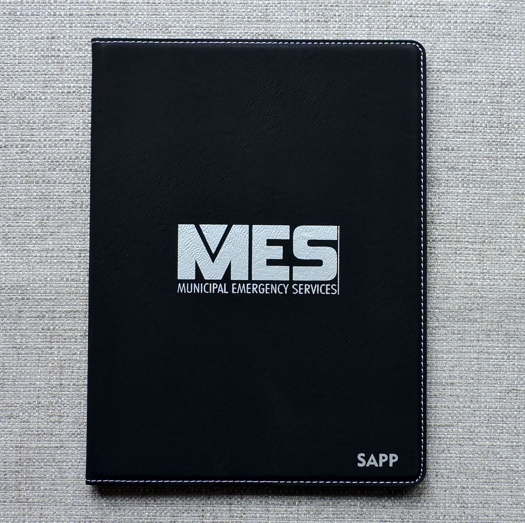 Black Personalized Leather Logo Portfolio, Corporate Gift, Business ...