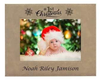 Personalized-my First Christmas Picture Frame-baby First - Etsy
