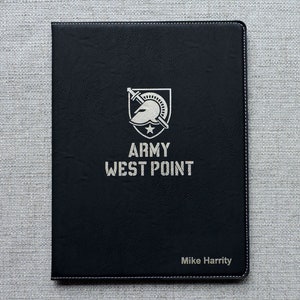 School Logo Portfolio Notebook Personalized, Custom Folio With College ...