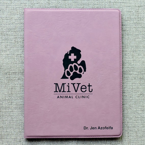 Pink Personalized Leather Portfolio Corporate Gift Business - Etsy
