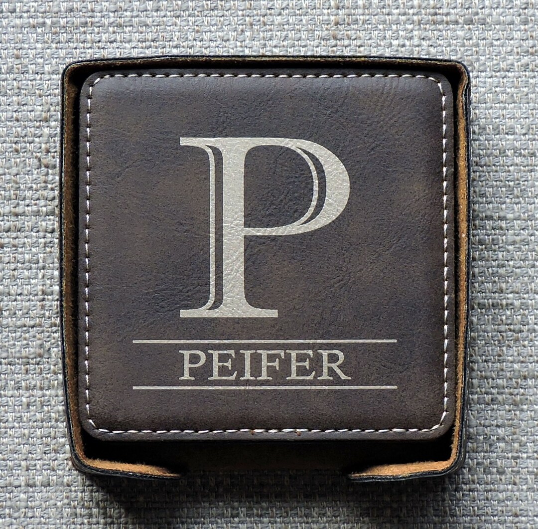 Personalized Coasters Masculine Design for Men, Bar Coasters - Etsy