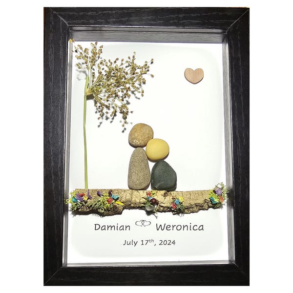 Pebble Art Couple - Etsy