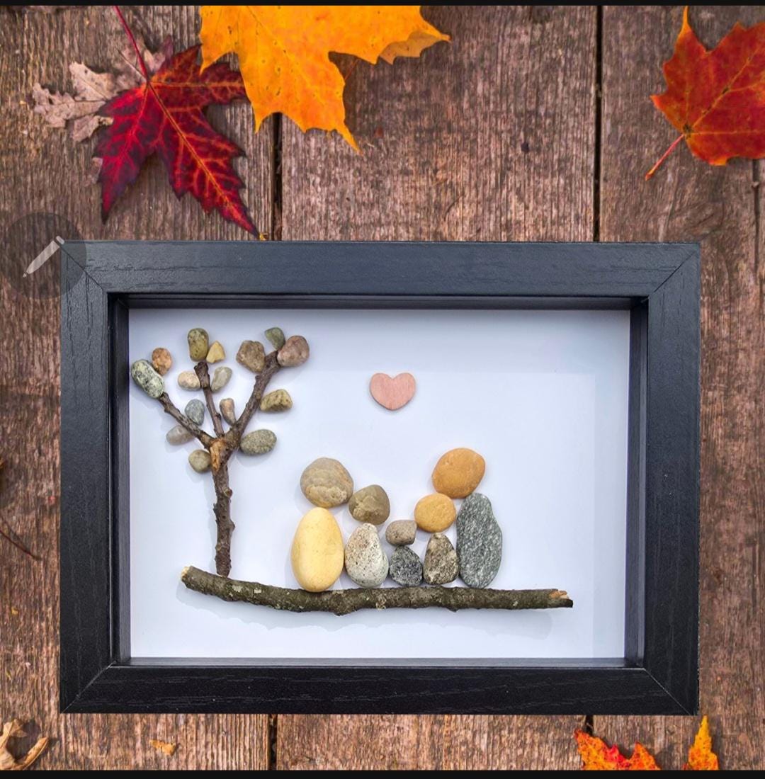 Rock Art Family, Pebble Art Family, Custom Family Gift, Personalized ...