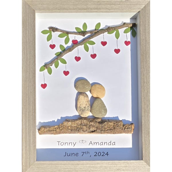 Pebble Art Couple - Etsy