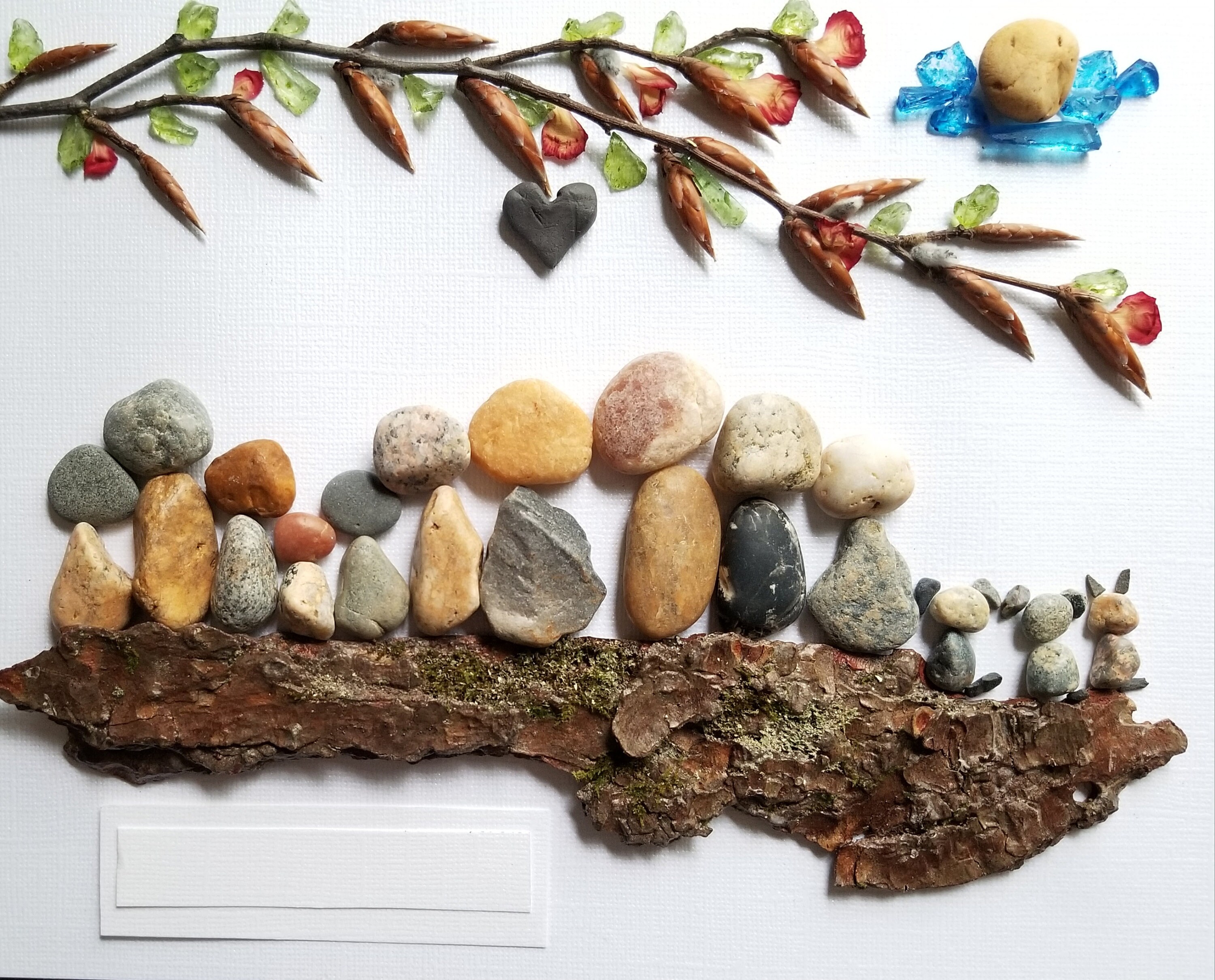 Rock art family stone family art personalized family family | Etsy