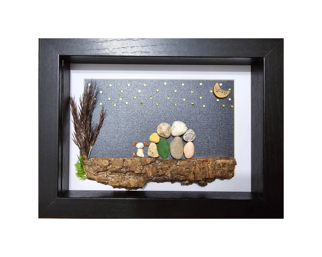 Pebble Art Family, Rock Art Family, Personalized Family Art, Sea Glass ...
