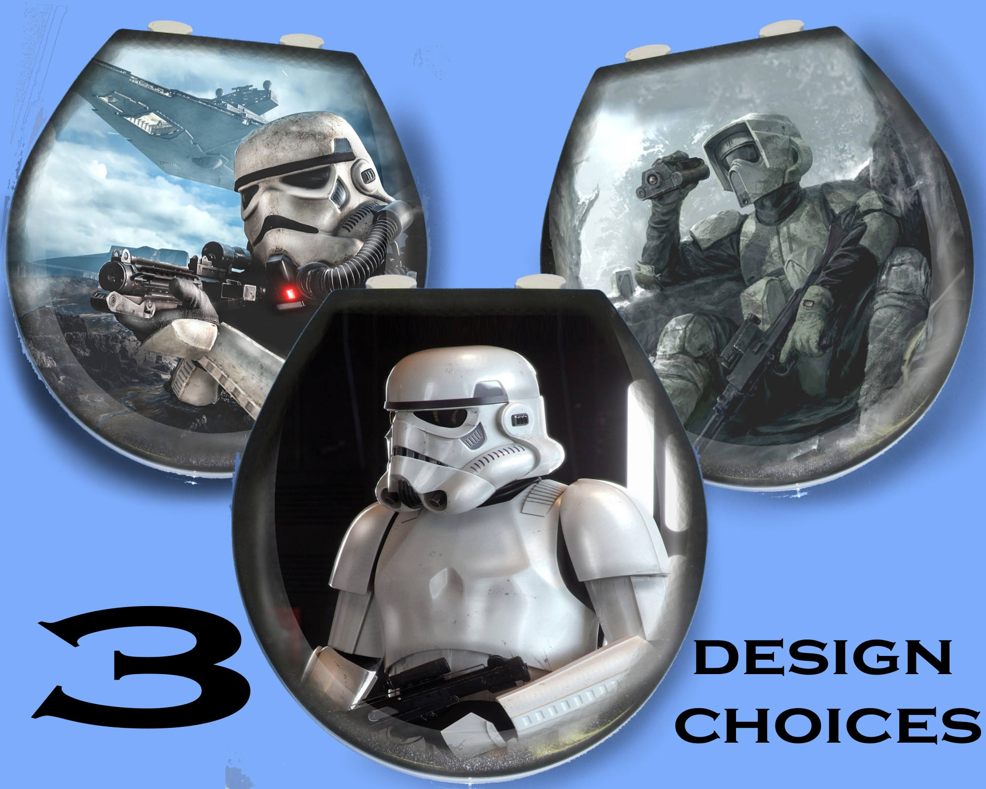 Storm Trooper Custom Toilet Seat 3 Designs to choose from | Etsy
