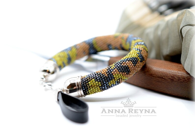 Beaded Crochet Bracelet Military for Women Beaded Rope - Etsy