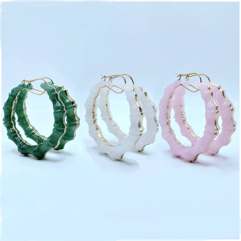 Bamboo Earrings - Etsy
