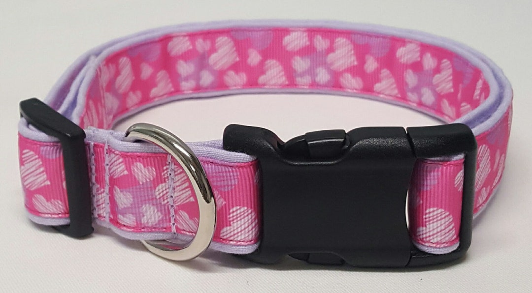 Dog Collar, Pastel Hearts - Etsy