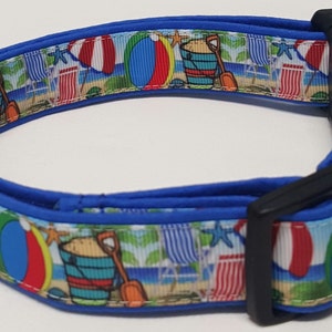 Dog Collar, Life's a Beach, Beach Dog Collar, Beach, Nautical, Nautical ...