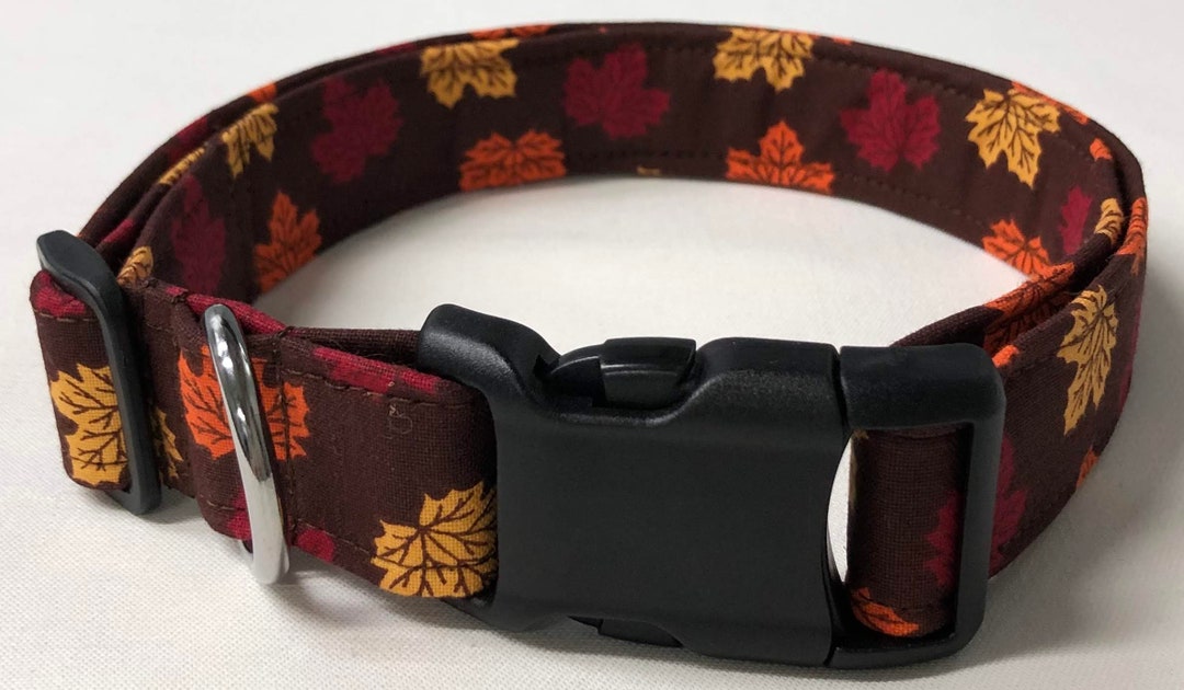 Dog Collar, Brown Fall Leaves, Fall, Fall Dog Collar, Fall Collar ...