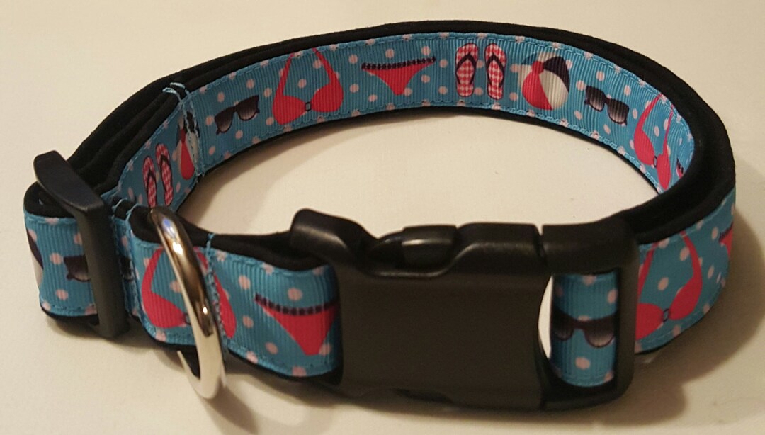 Dog Collar, a Day at the Beach, Beach, Beach Dog Collar, Nautical ...