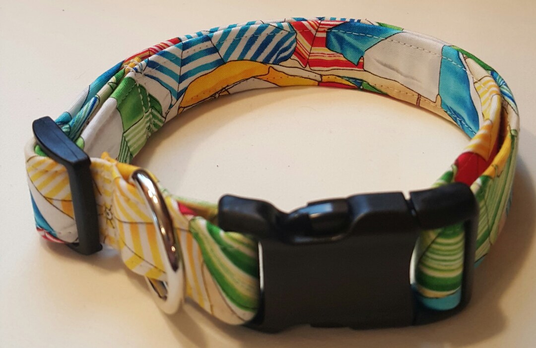 Dog Collar, Beach Umbrellas, Beach, Beach Collar, Summer, Summer Dog ...