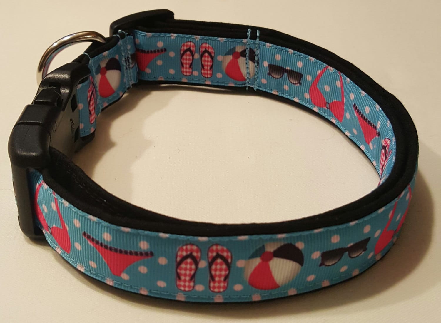 Dog Collar, a Day at the Beach, Beach, Beach Dog Collar, Nautical ...