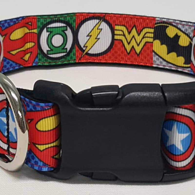 Superhero Dog Collar - Etsy UK
