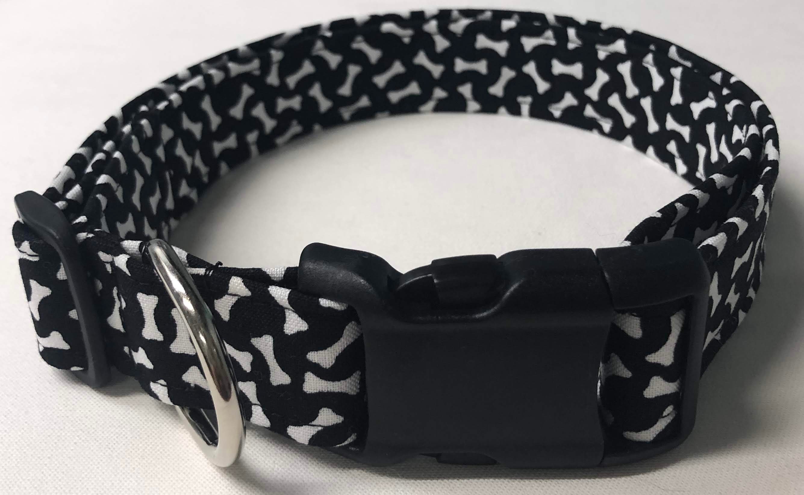 Dog Collar Black Dog Bone - Etsy