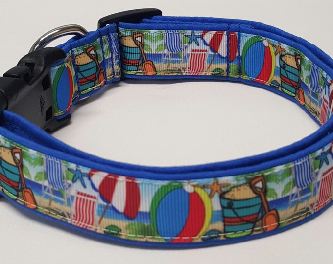 Dog Collar, Life's a Beach, Beach Dog Collar, Beach, Nautical, Nautical ...