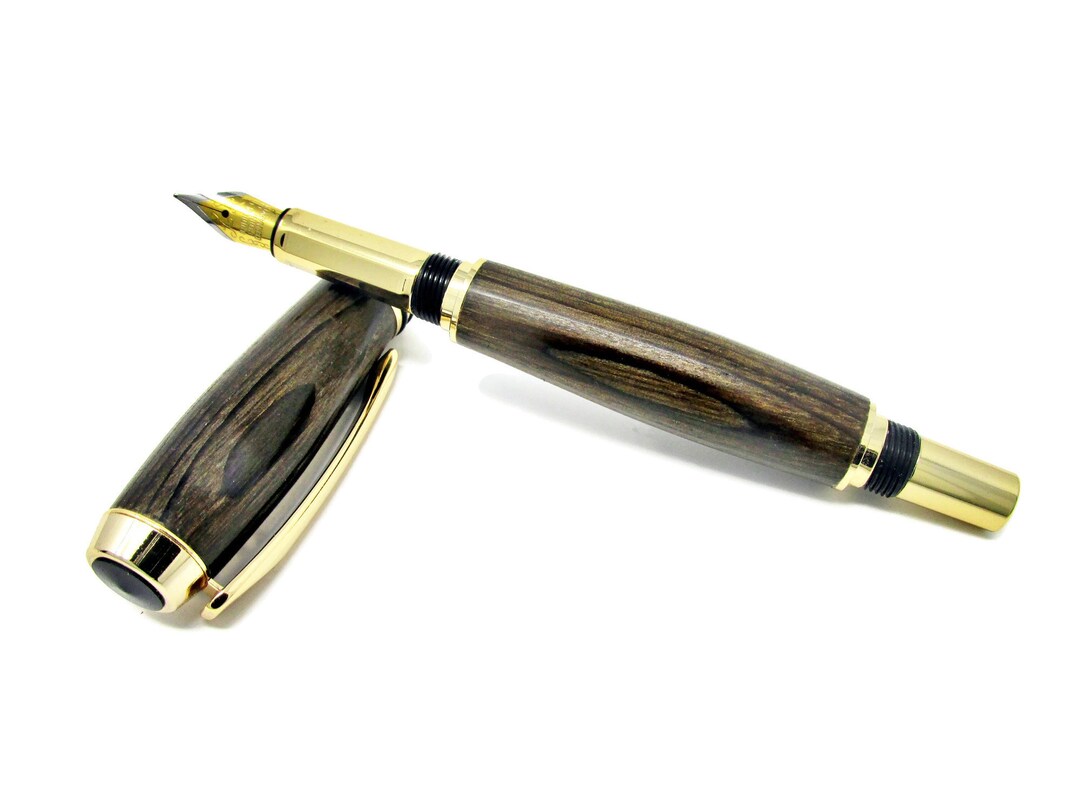Great Dismal Swamp Southern Yellow Pine Tycoon Fountain Pen With 24kt ...