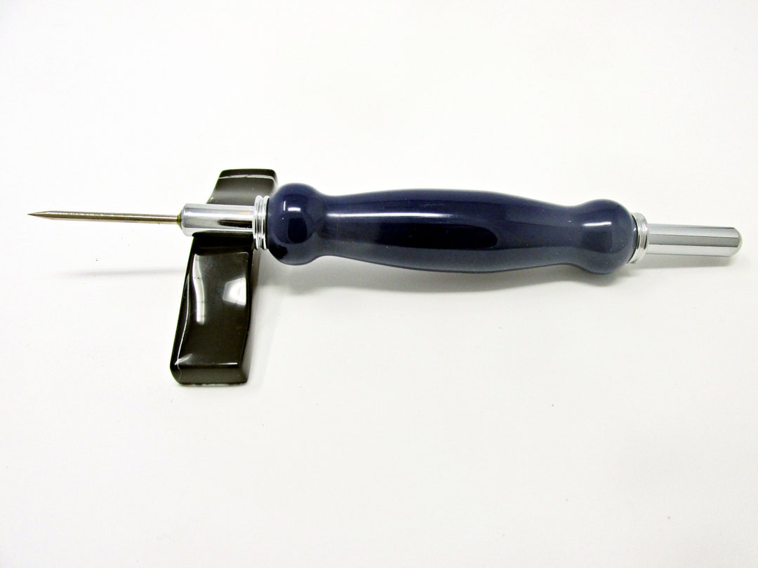 Handmade Seam Ripper & Stiletto Tool – Navy Acrylic Acetate With Chrome ...