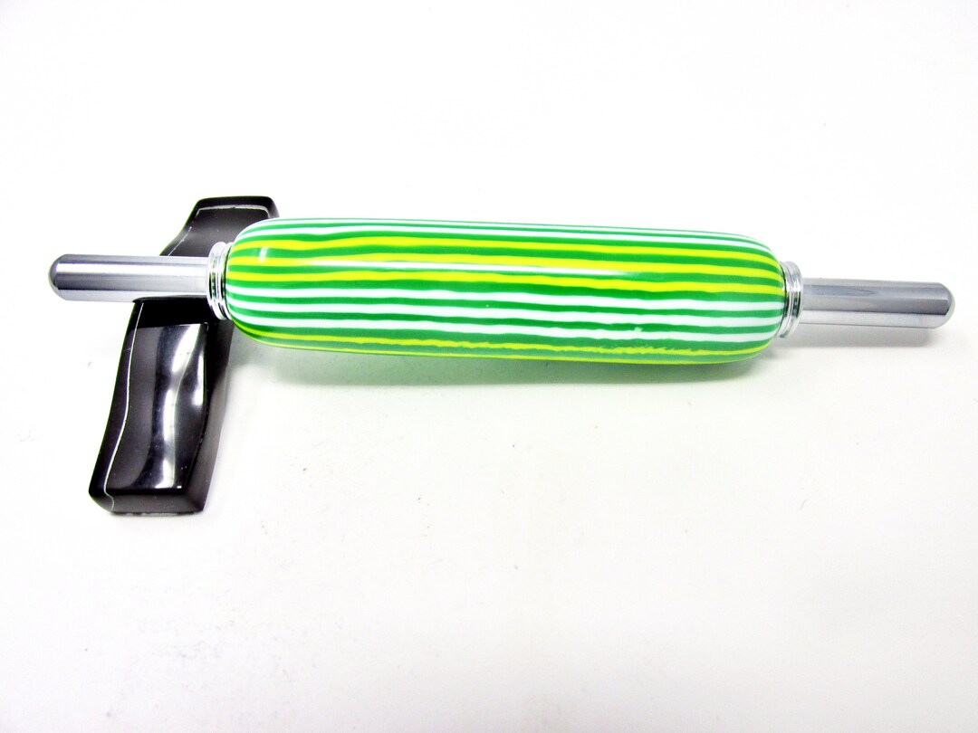 Handmade Double Needle Threader – Lemon-lime Poly Resin With Chrome ...