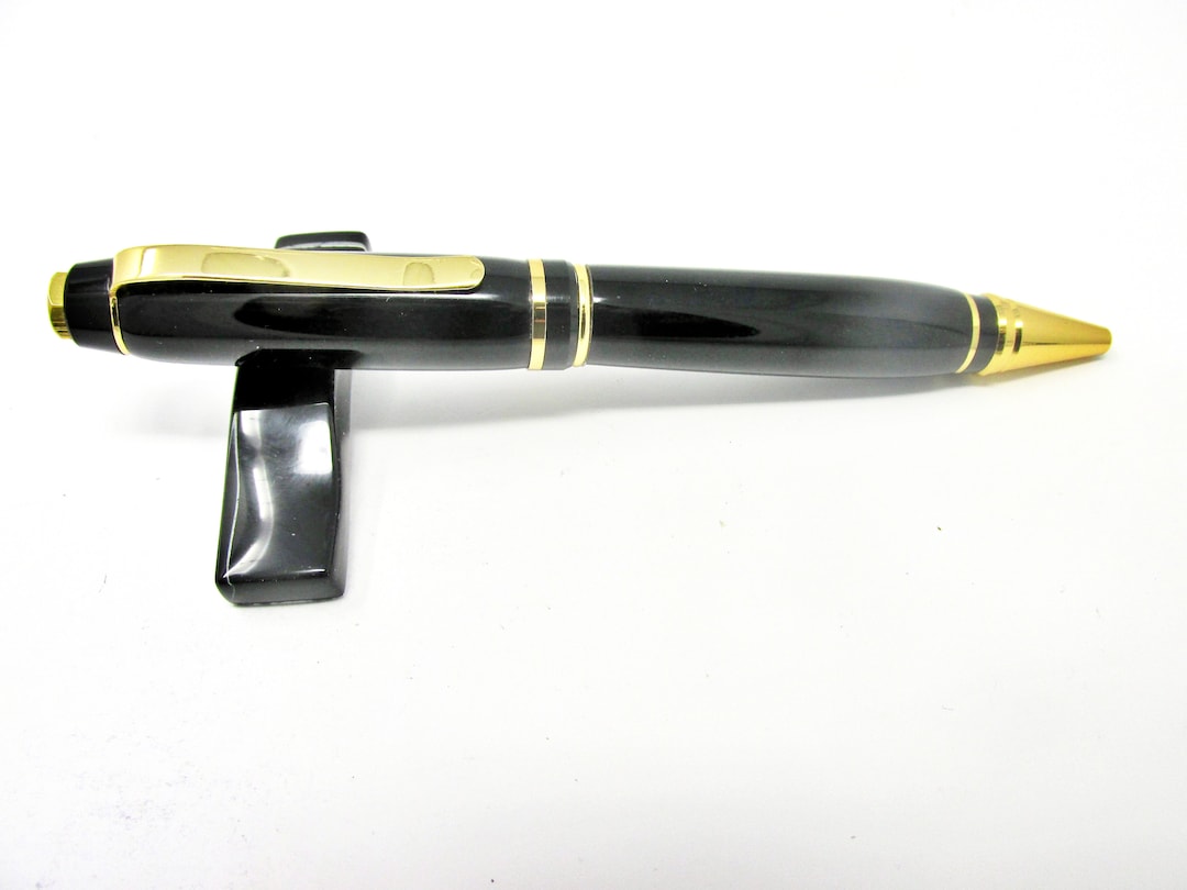 Handmade Big Ben Cigar Ballpoint Pen – Pure Black Acrylic Acetate ...
