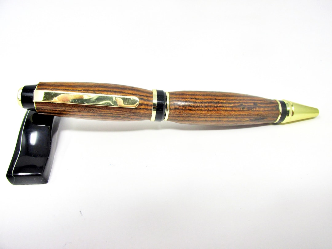 Handmade Big Ben Cigar Ballpoint Pen – Bocote Exotic Wood - 24kt Gold ...
