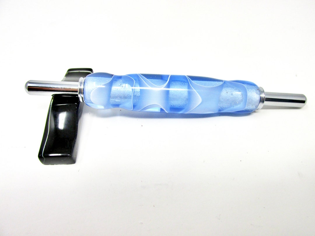 Slate Blue Pearl Double Seam Ripper/stiletto With Chrome Plating - Etsy