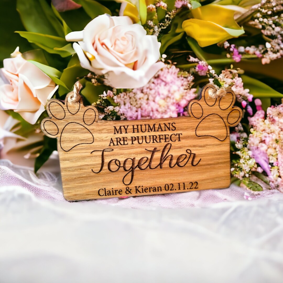 Personalised Wedding Dog Paw Sign, Photo Prop, Engagement, Pet Gift ...