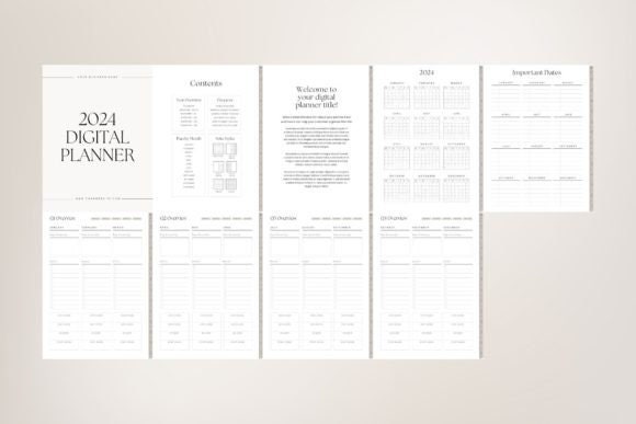 2024 Digital Planner Canva Template - Etsy