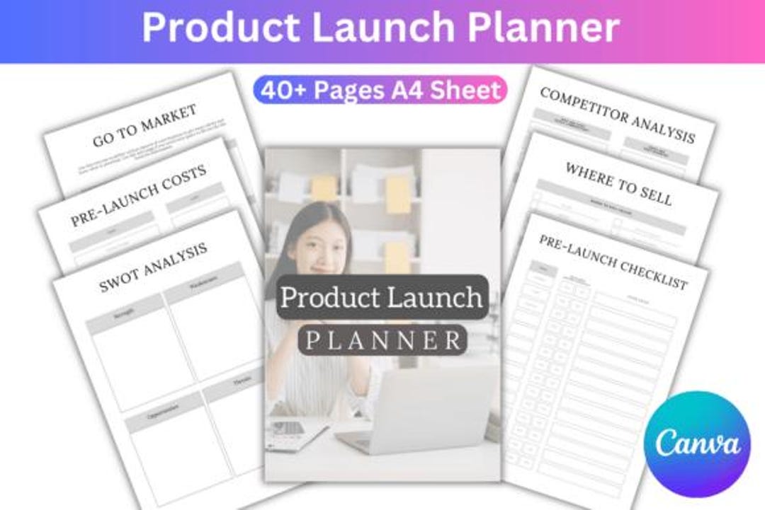 Product Launch Planner Editable Template - Etsy
