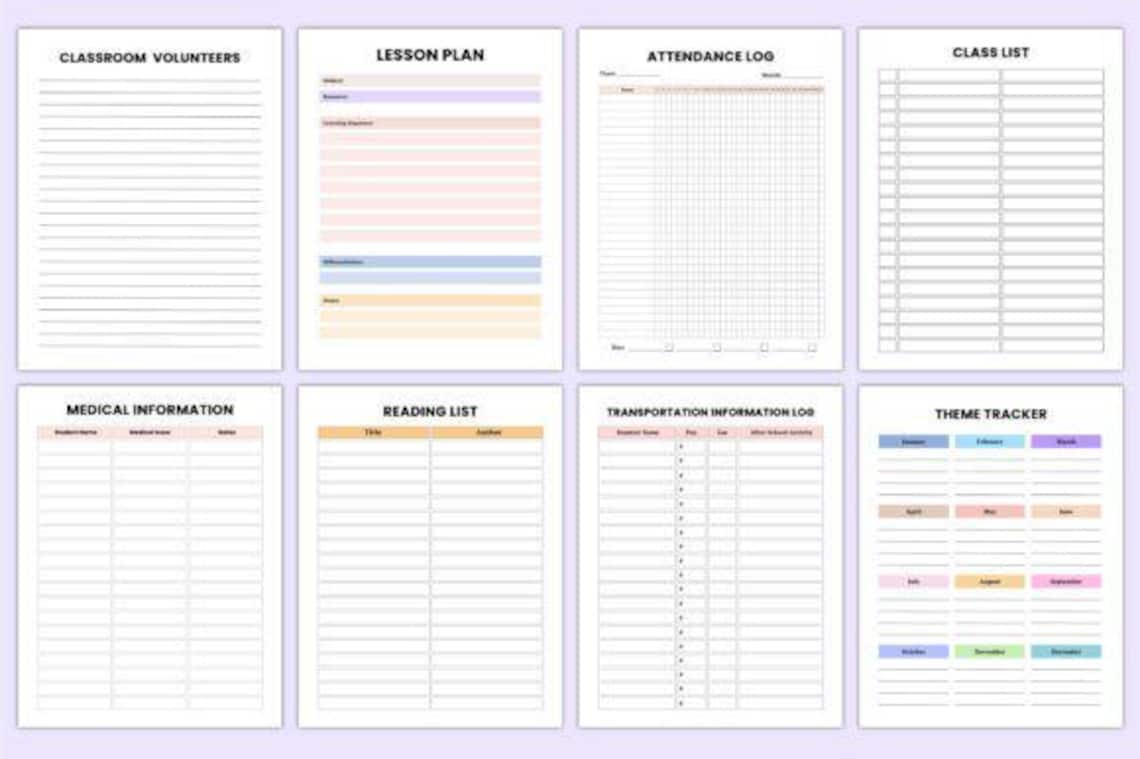 2025 Teacher Planner Canva Template - Etsy