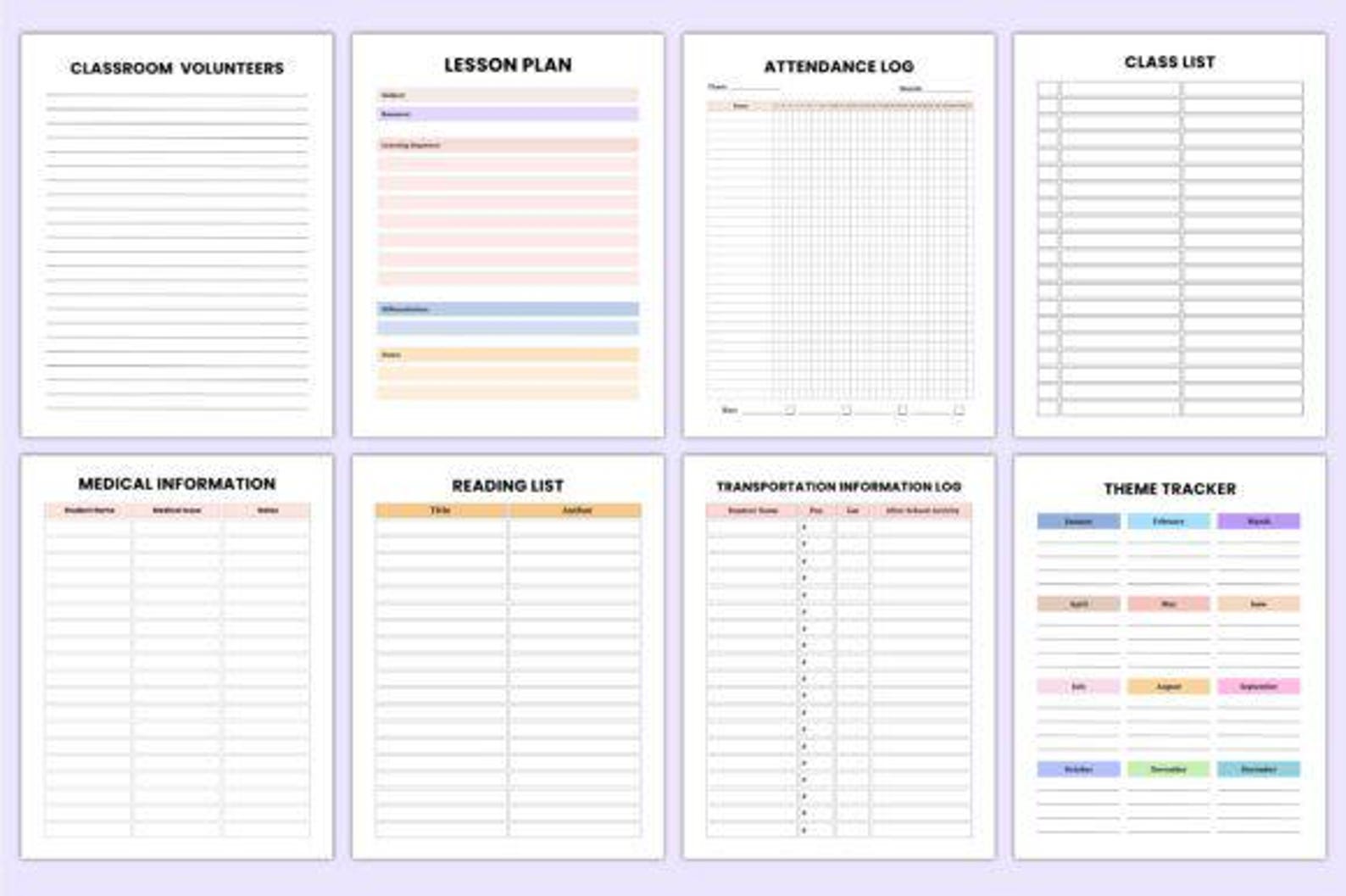 2025 Teacher Planner Canva Template - Etsy