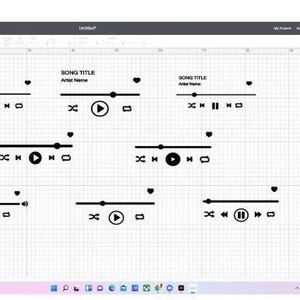 Song Glass Template - Etsy