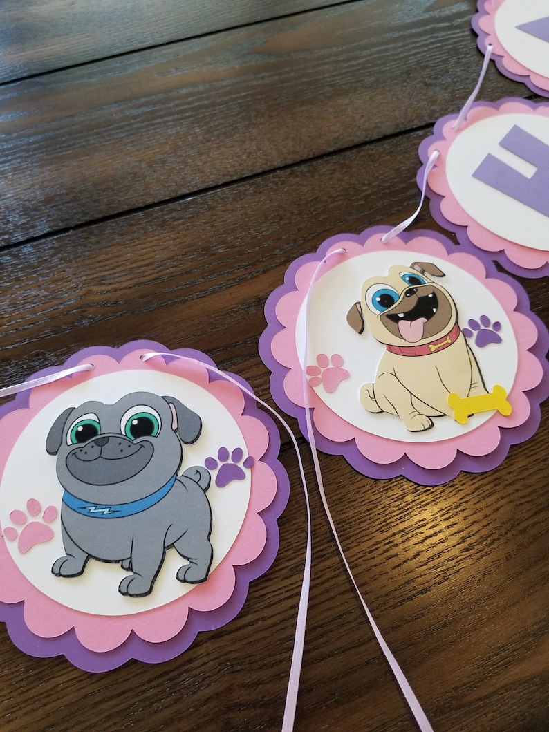 Puppy Dog Pals Banner Birthday party Decorations Party | Etsy