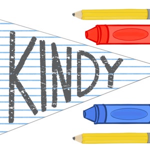 DIY Back to School Kindergarten Photo Pennant, Kindy Photo Pennant ...