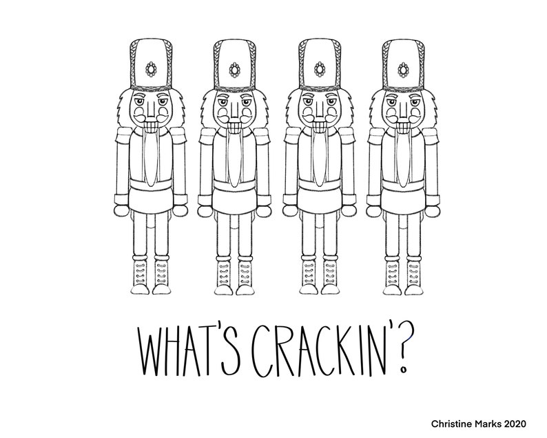 Whats Crackin Coloring Page Nutcracker Printable Activity - Etsy
