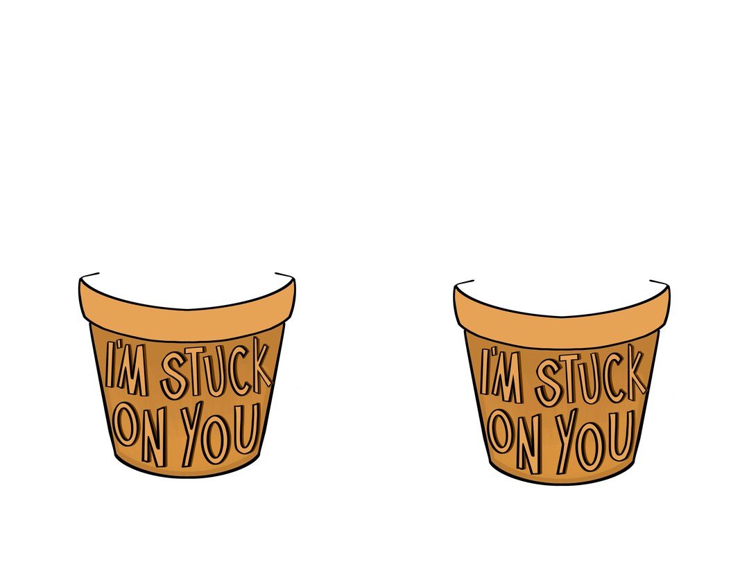 Stuck on You Valentine Handprint Craft Template, Succulent Valentine ...