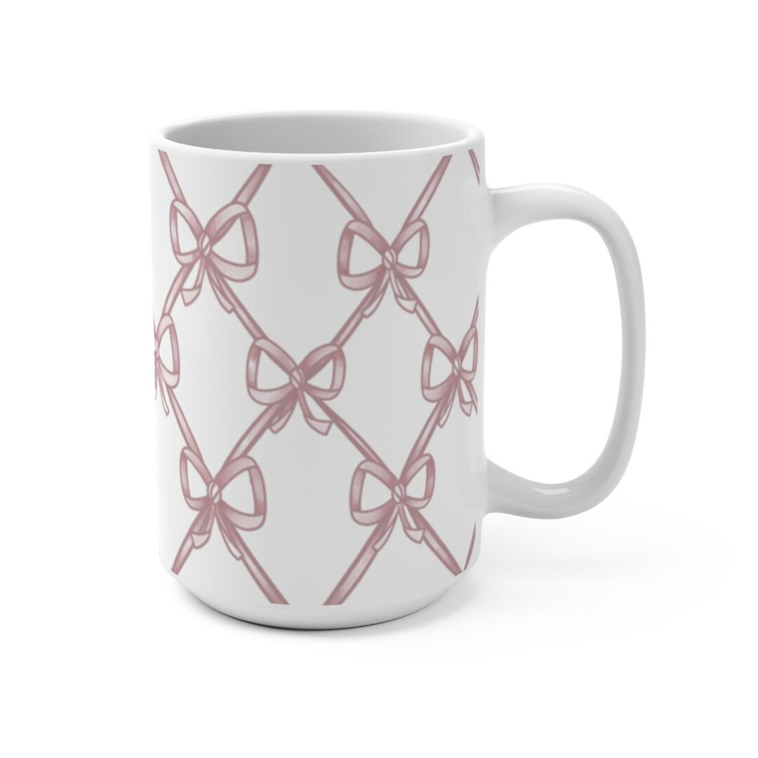 Coquette Take a Bow Ribbon Bow Mug (pink) | Pink Ribbon Mug | Mothers ...