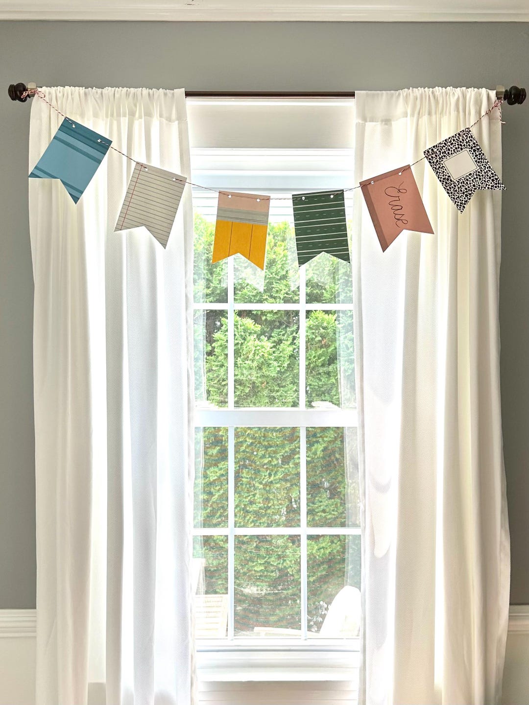 Back to School Printable Banner, Classic School Supply DIY Bunting ...