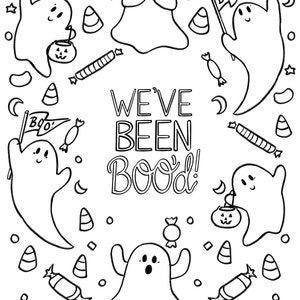 Boo Bundle Print and Color, We’ve Been Boo’d You’ve Been Boo’d Coloring ...