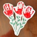 Rose Mothers Day Handprint Template, Birthday Roses, Digital Download ...
