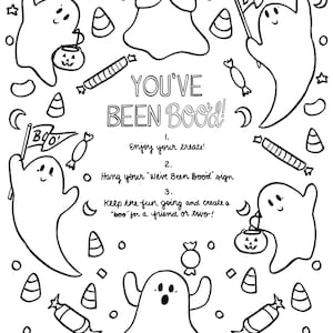 Boo Bundle Print and Color, We’ve Been Boo’d You’ve Been Boo’d Coloring ...