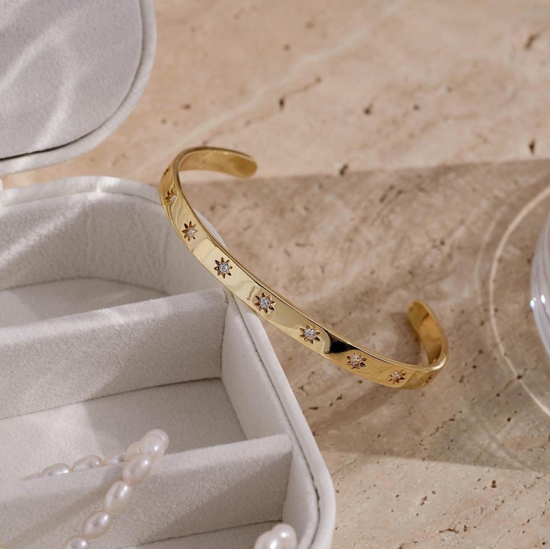 North Star Bracelet, Polaris Diamond Bracelet, Celestial Starburst ...