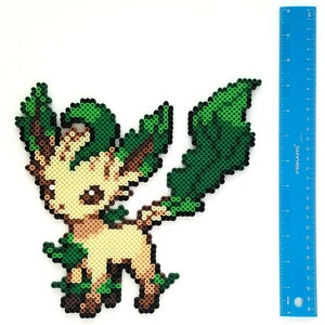 Leafeon Pokemon Perler Bead Sprite - Etsy