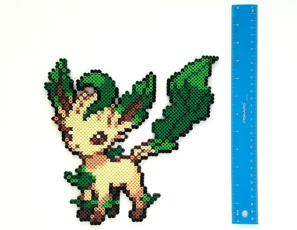 Leafeon Pokemon Perler Bead Sprite - Etsy